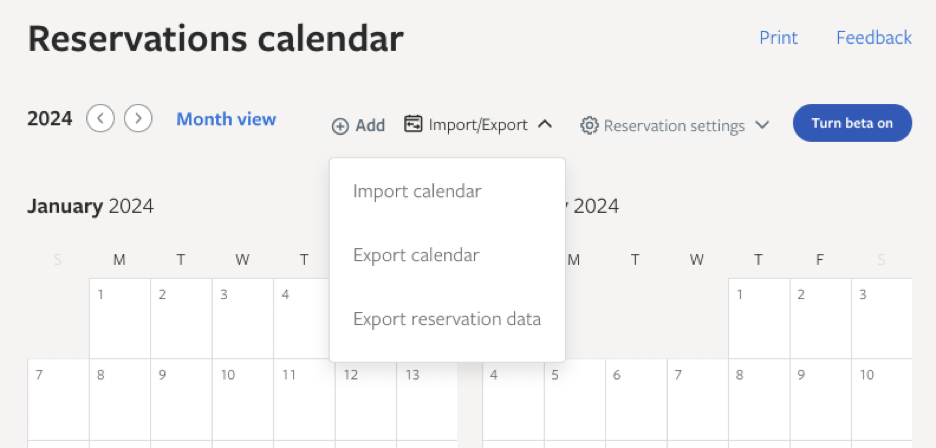 MANAGING A PROPERTY AVAILABILITY CALENDAR